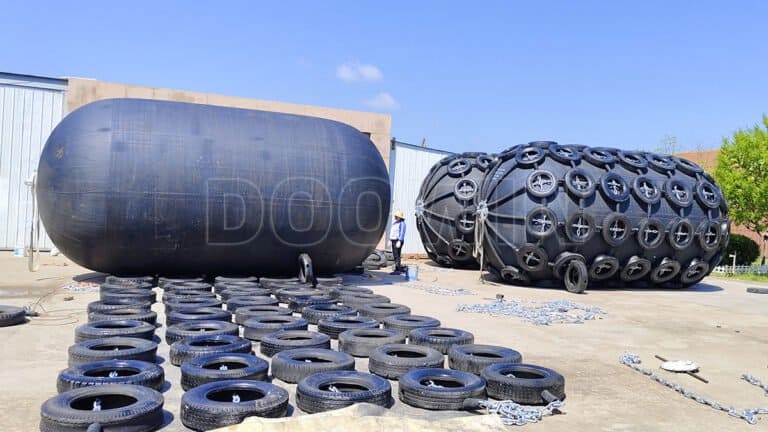 Install Chain and Tire Net for Yokohama Fenders - Doowin Marine